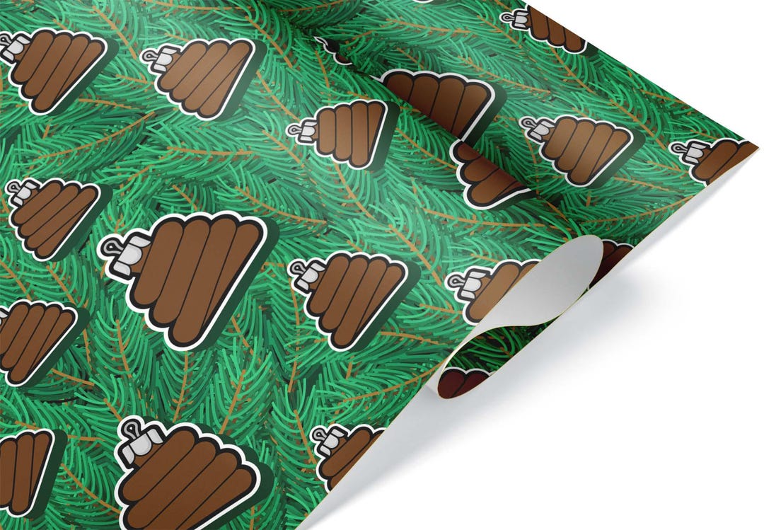 Weird Poop Pinecone Christmas Wrapping Paper, Potty and off Color Humor ...
