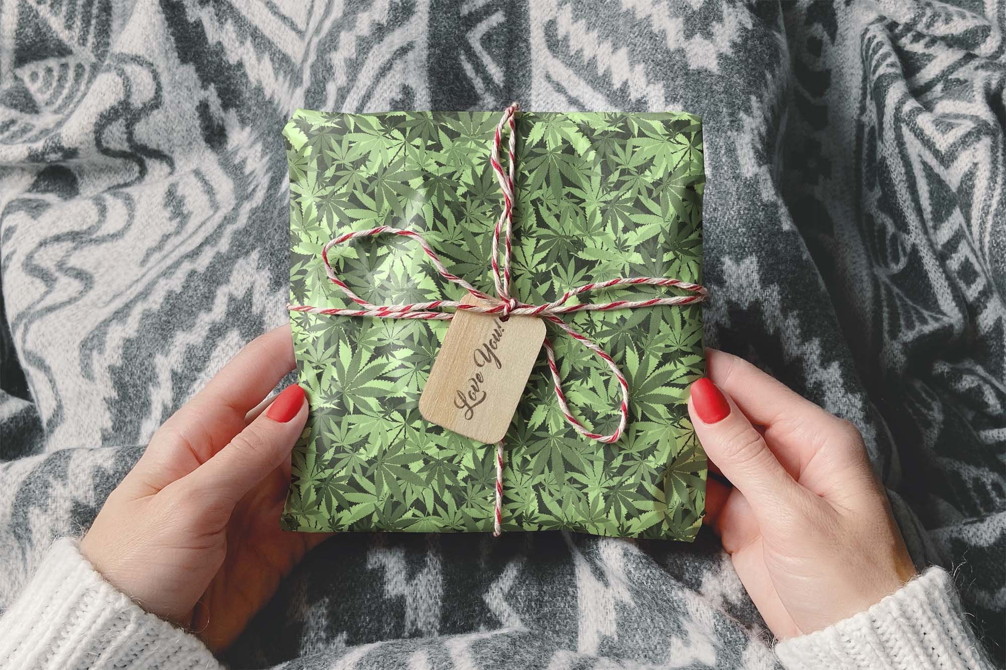 Green Marijuana Leaf Cannabis Wrapping Paper Roll Dope - Etsy