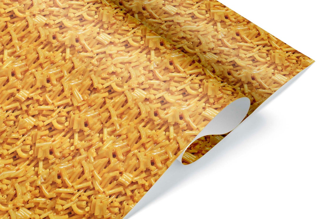 Funny Weird Macaroni Mac & Cheese Wrapping Paper Roll Gift Wrap Sheet ...