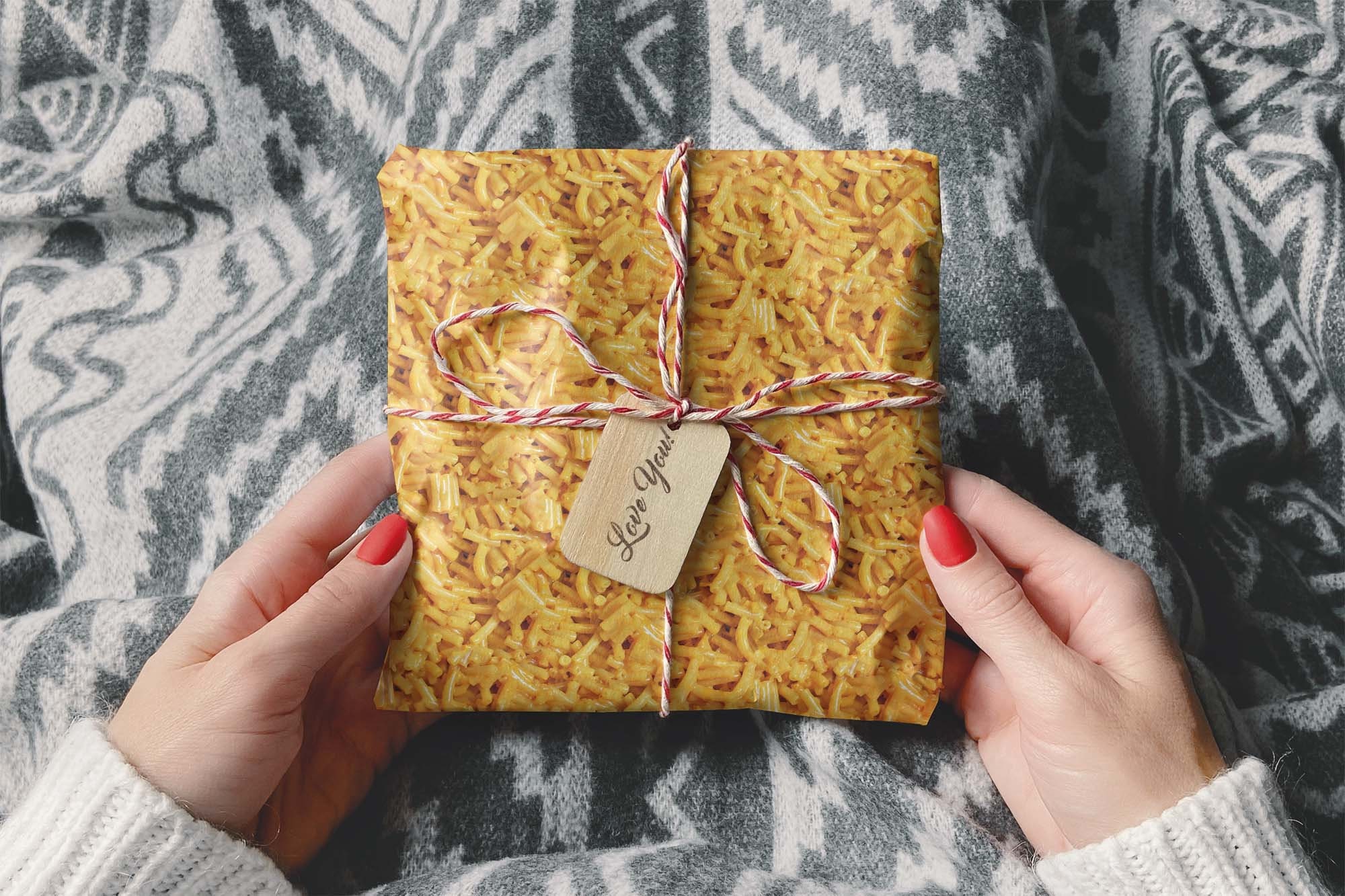 Funny Weird Macaroni Mac & Cheese Wrapping Paper sold by Monetary ...