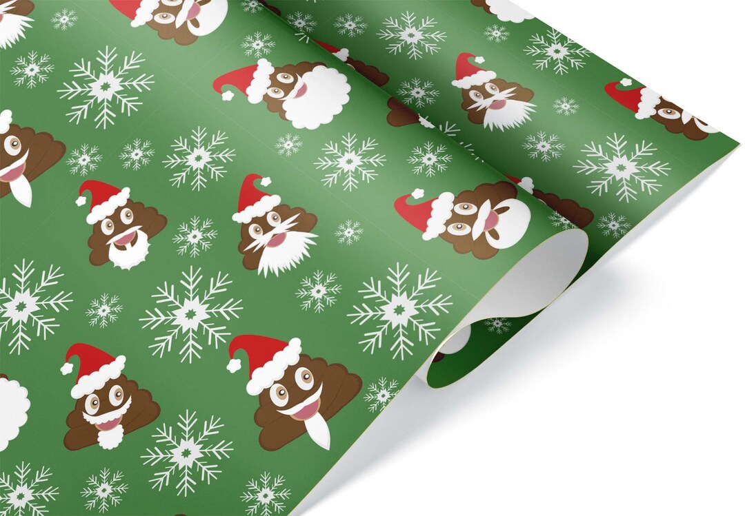 Silly Poop Face Christmas Wrapping Paper, Potty and off Color Humor ...