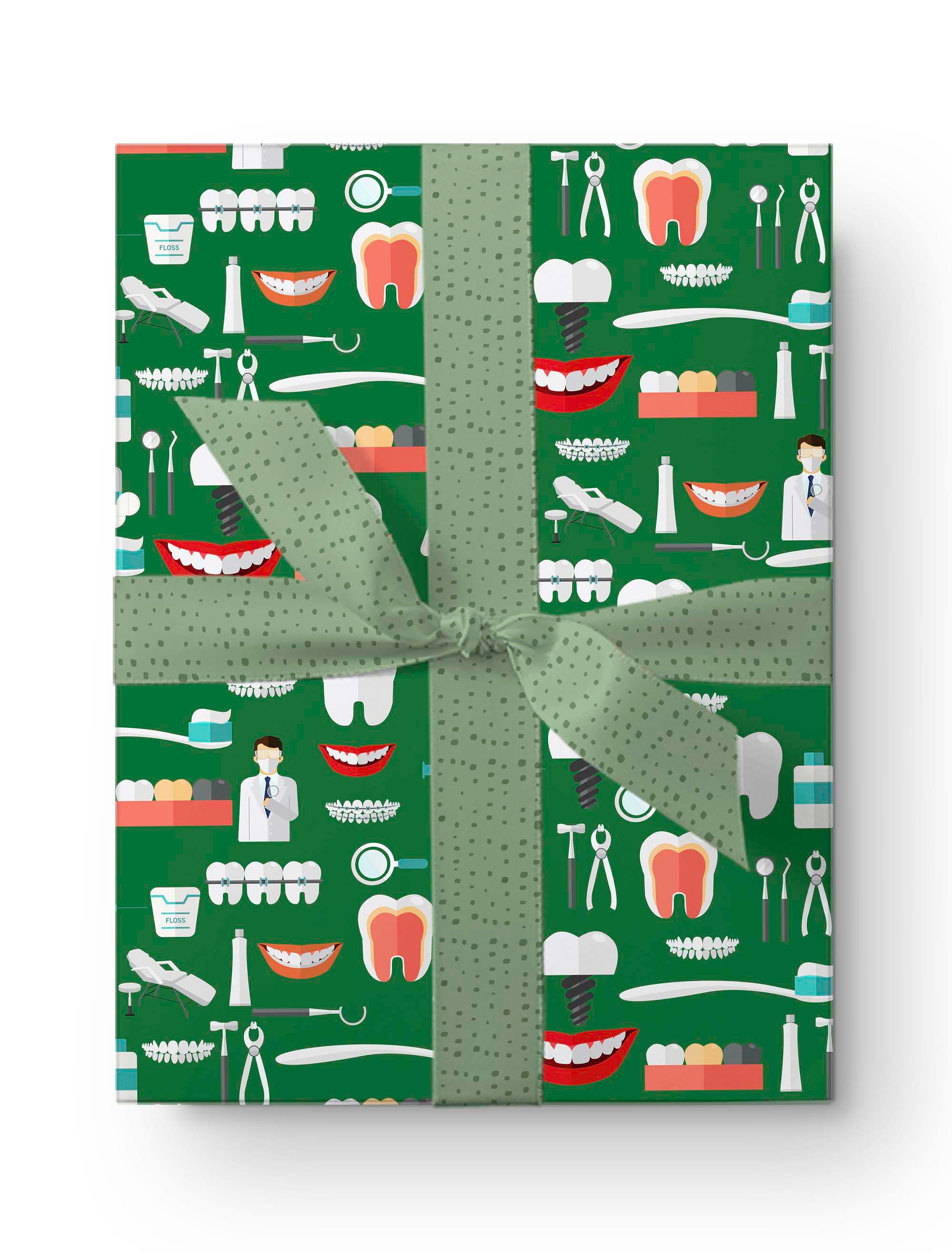 Tooth Toothpaste Wrapping Paper Roll Dentist Gift Wrap Sheet | Etsy