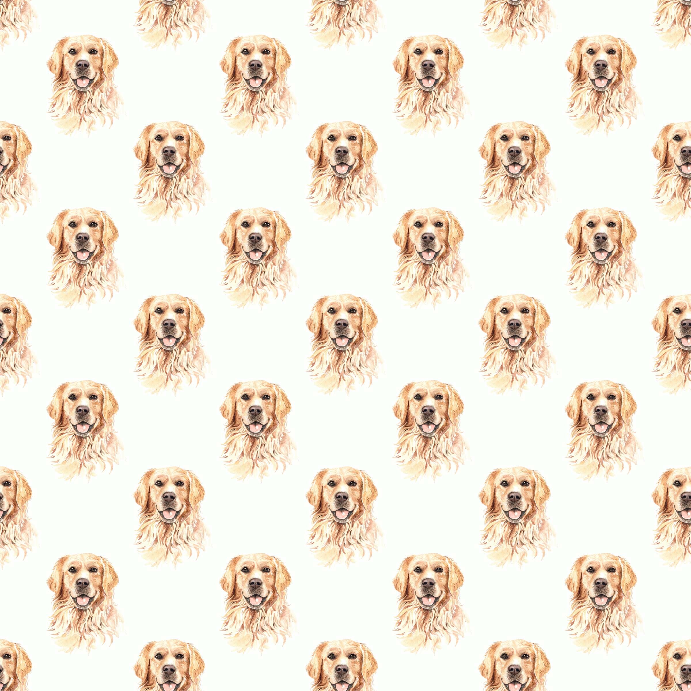 Cute Golden Retriever Wrapping Paper Watercolor Premium Gift | Etsy
