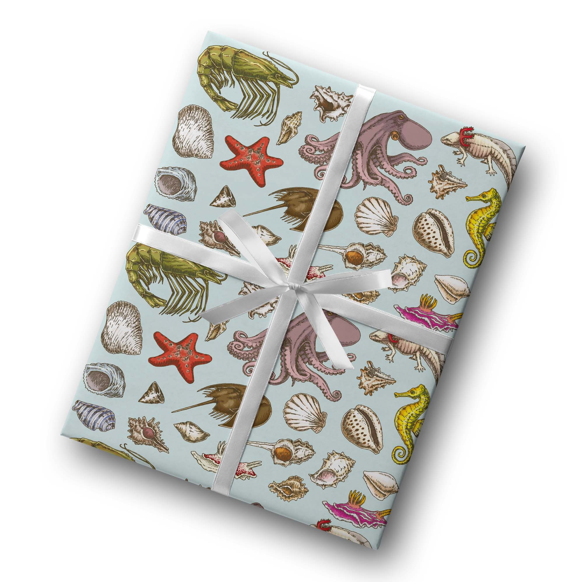 Axolotl Gift Wrap Marine Life Wrapping Paper Roll Sheet Ocean - Etsy