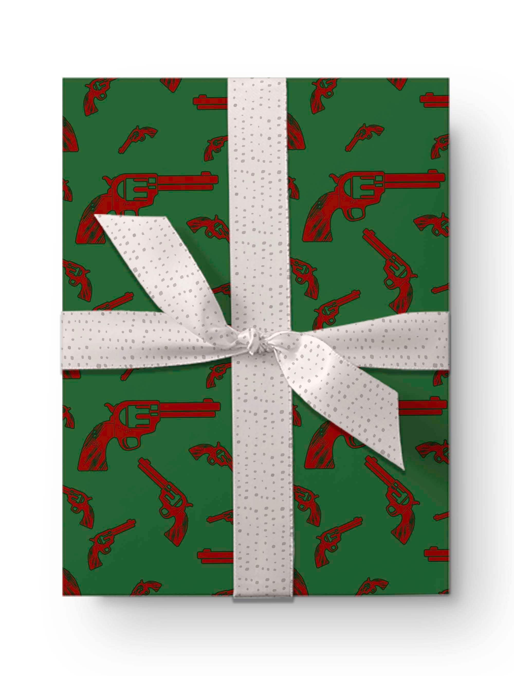 Cute Red Revolver Western Gift Wrap Thick Wrapping Paper Roll - Etsy