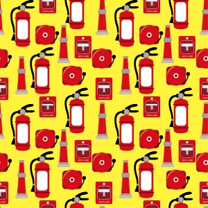 Fun Fire Safety Gift Wrap Thick Wrapping Paper Firefighter Fireman Tool ...