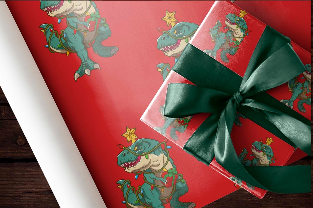 Fierce T-Rex Dinosaurio Hoja de papel de regalo Rollo de papel de ...
