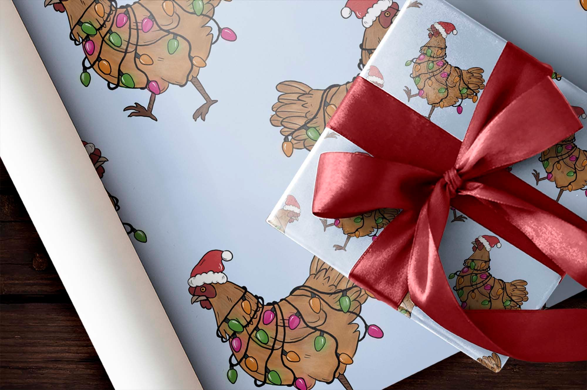 Cute Chicken Gift Wrap Farm Animal Christmas Wrapping Paper - Etsy