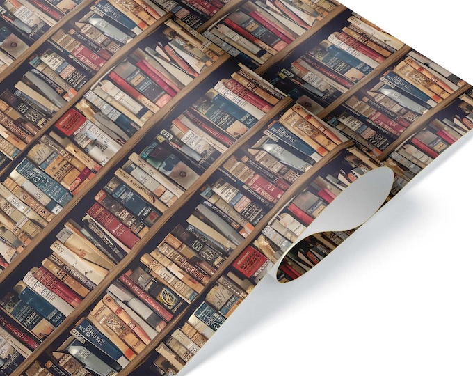 Books Wrapping Paper Gift Set - Etsy