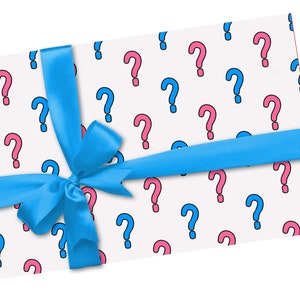 Fun Question Mark Gift Wrap, Thick Wrapping Paper, Boy or Girl Birthday ...