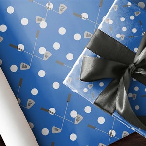 Cute Blue Golf Gift Wrap, Thick Wrapping Paper, Father's Day Dad ...