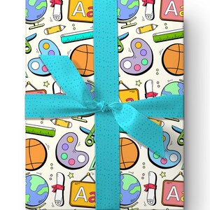 Fun Classroom Teacher Gift Wrap School Supply Thick Wrapping Paper ...