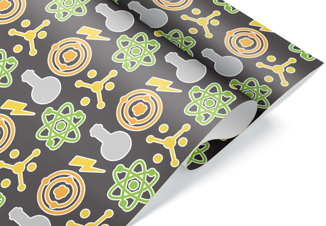 Unique Science Gift Wrap School Theme Thick Wrapping Paper Retirement ...