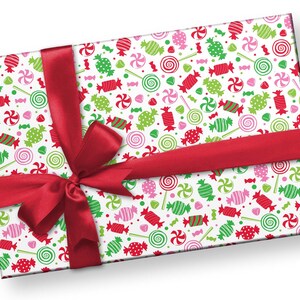 Classic Candy Assortment Thick Wrapping Paper, Hard Candy Gift Wrap ...