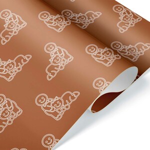 Funny Naughty BJ Gingerbread Man Woman Christmas Wrapping Paper NSFW ...