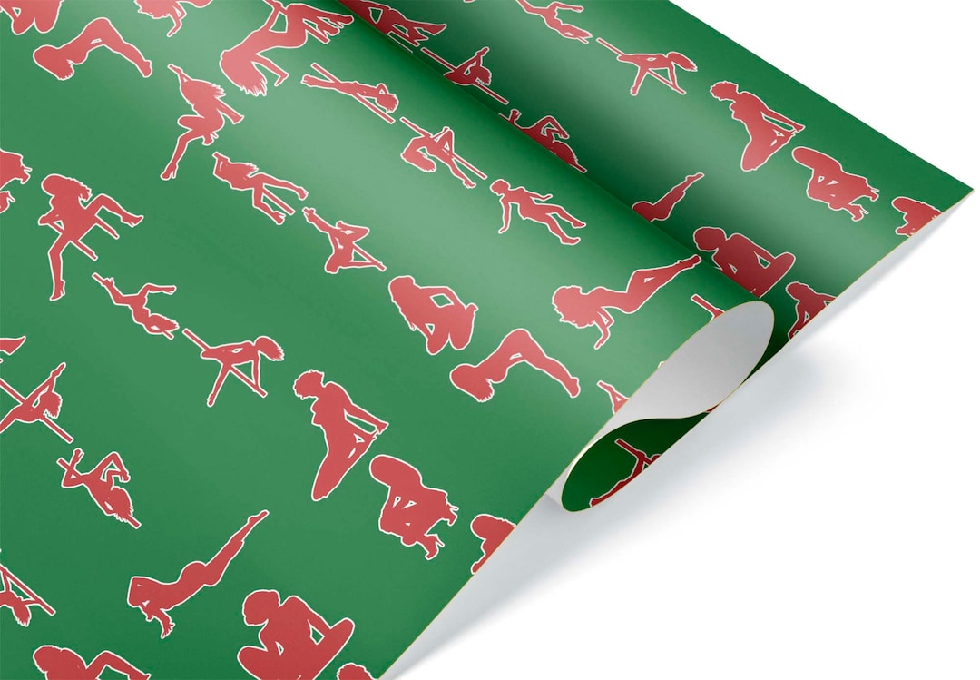 Funny Christmas Stripper Gift Wrap Exotic Dancer Christmas Wrapping ...
