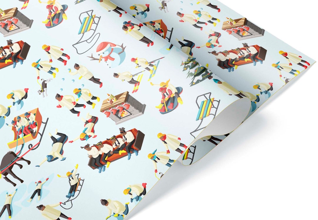 African American Family Black People Christmas Wrapping Paper Unique ...