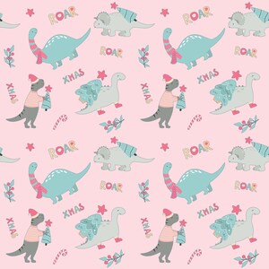 Pink T-rex Tyrannosaurus Rex Girl Dinosaur Wrapping Paper Sheet Gift ...