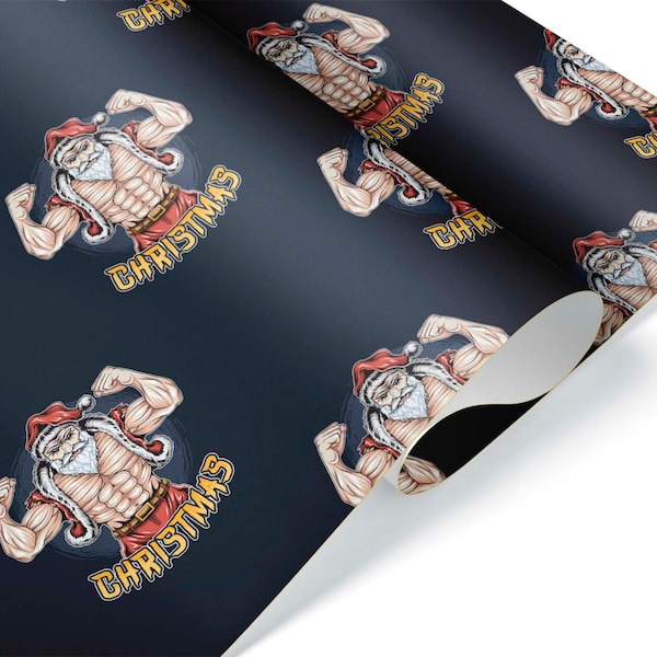 Santa Gift Wrap - Etsy