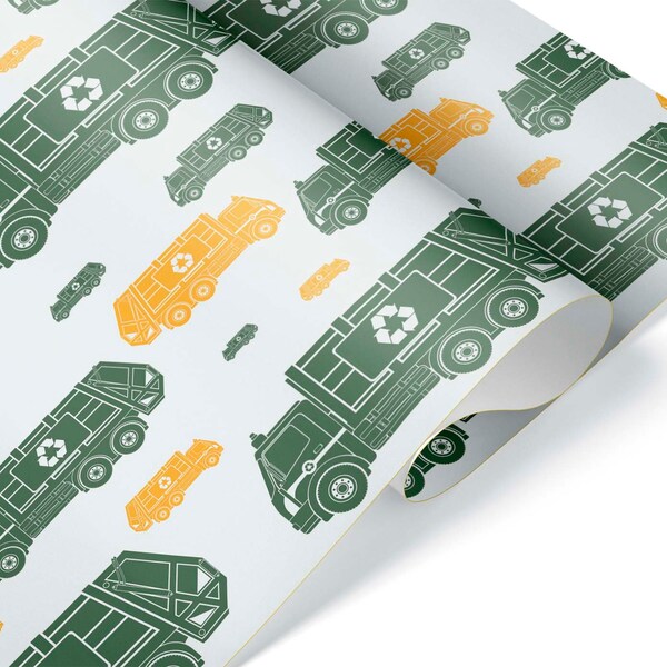 Garbage Truck Christmas Wrapping Paper - Etsy