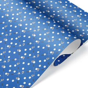 Cute Blue Golf Gift Wrap, Thick Wrapping Paper, Father's Day Dad ...