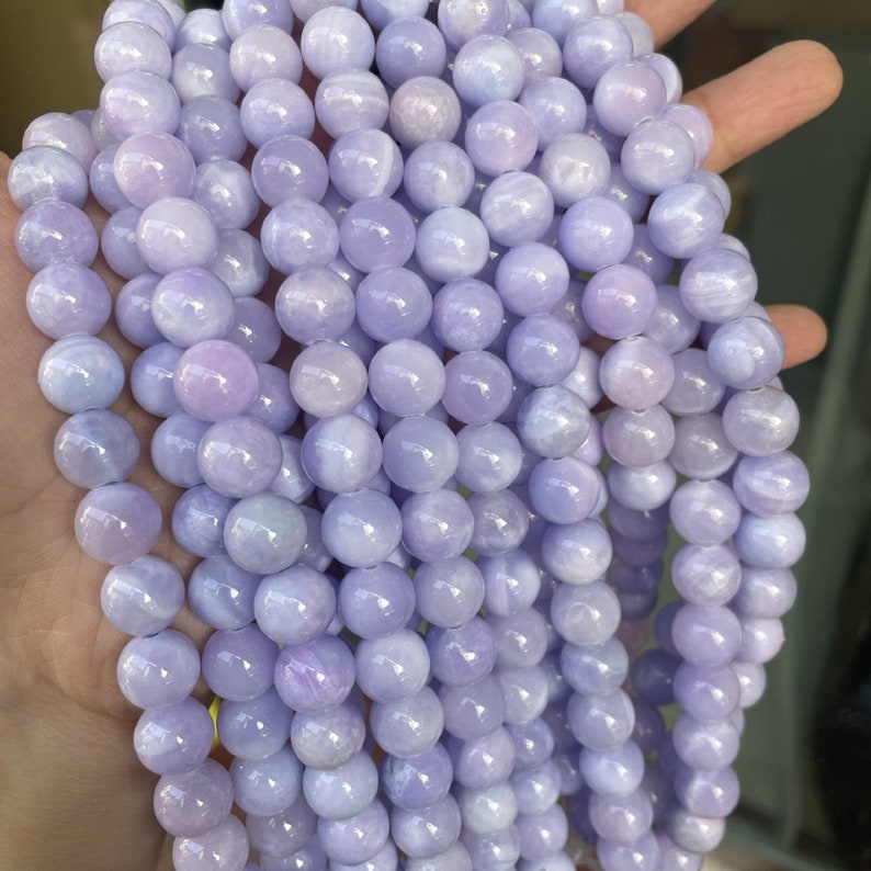 Light Purple Lavender Jade Gemstone Round Loose Beads Stone - Etsy