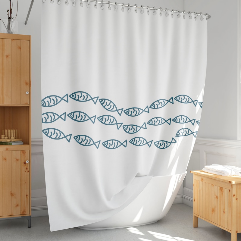 Fish Shower Curtain - Etsy