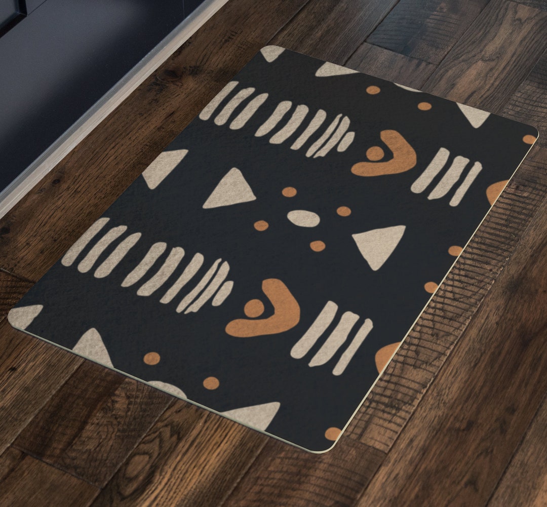 African Mudcloth Print Doormat Ethnic Door Mat Boho Door Mats Front ...