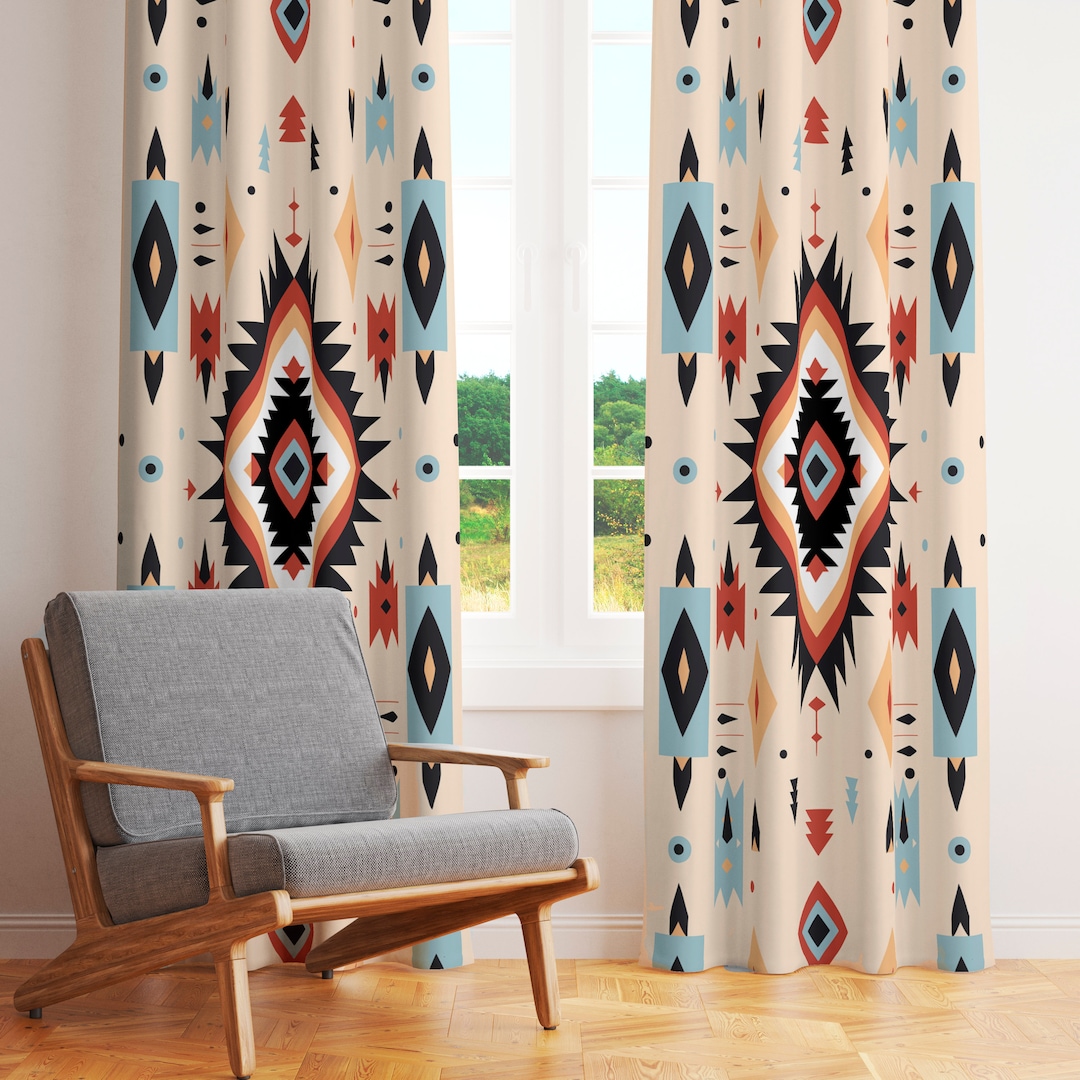 Aztec Window Curtain Curtains Blackout Curtains for Bedroom Navajo ...