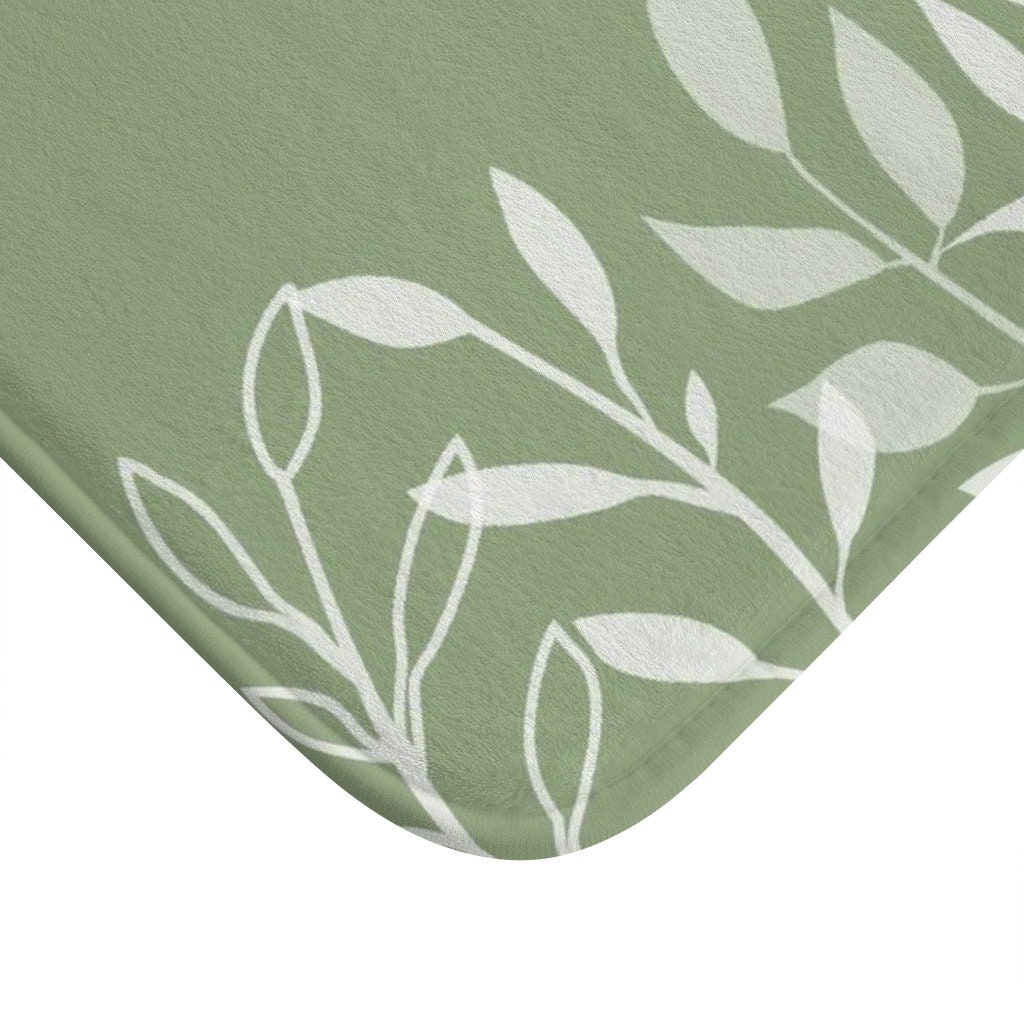 Sage Green Bath Mat Minimalist Bath Rug Simple Bathroom Decor - Etsy