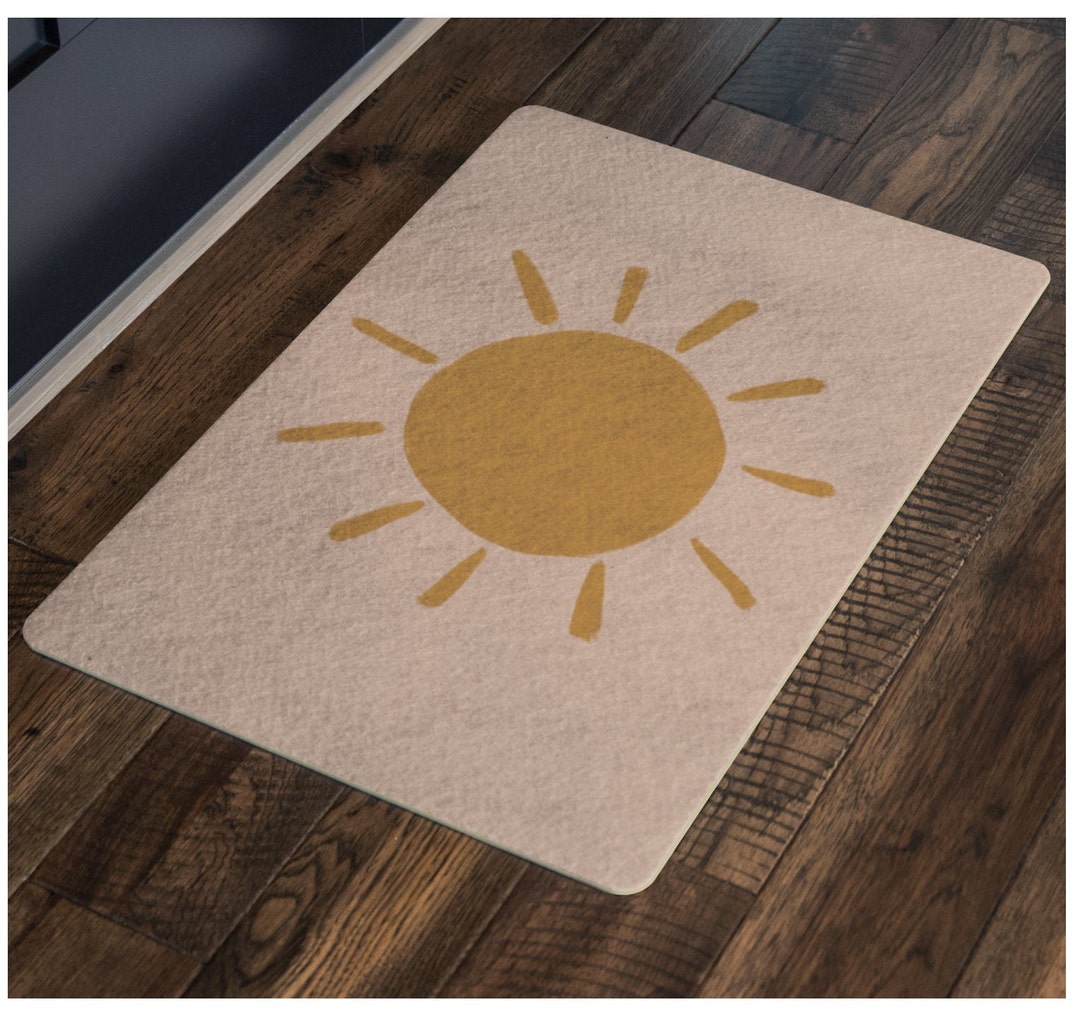 Sun Doormat Front Doormat Indoor Floor Mat Hand Drawn Sun Door Mat ...