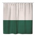 Minimal Shower Curtain Dark Emerald Green Shower Curtains Color Block ...