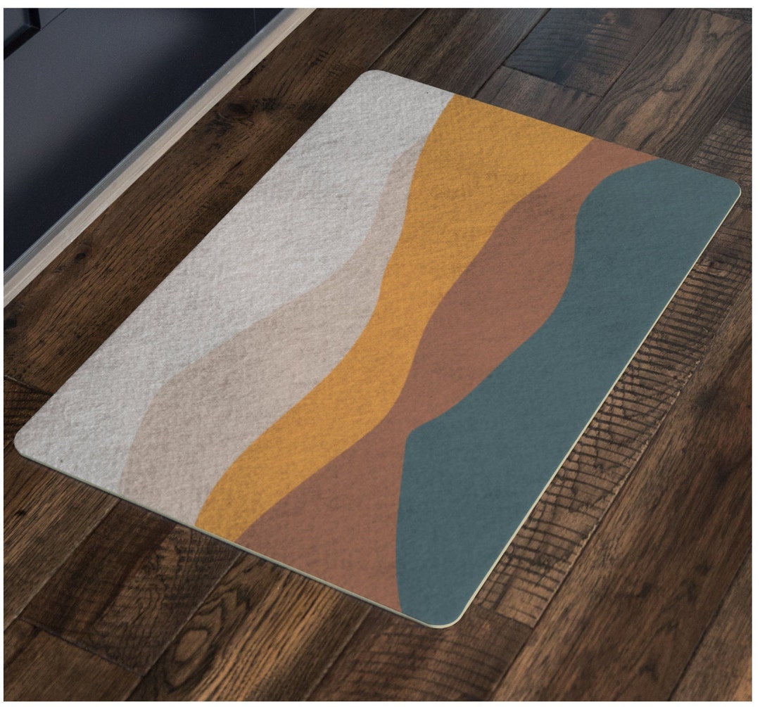 Abstract Desert Landscape Doormat Colorful Door Mat Neutral Colors Door ...