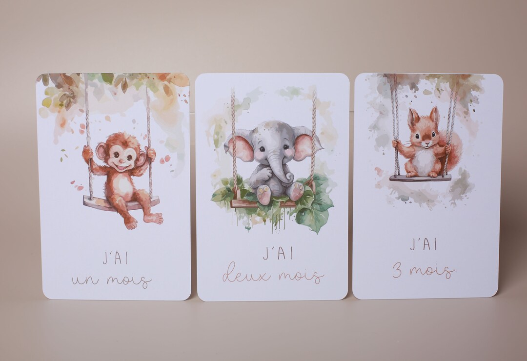 Baby, Birth, Newborn Milestone Cards - Etsy