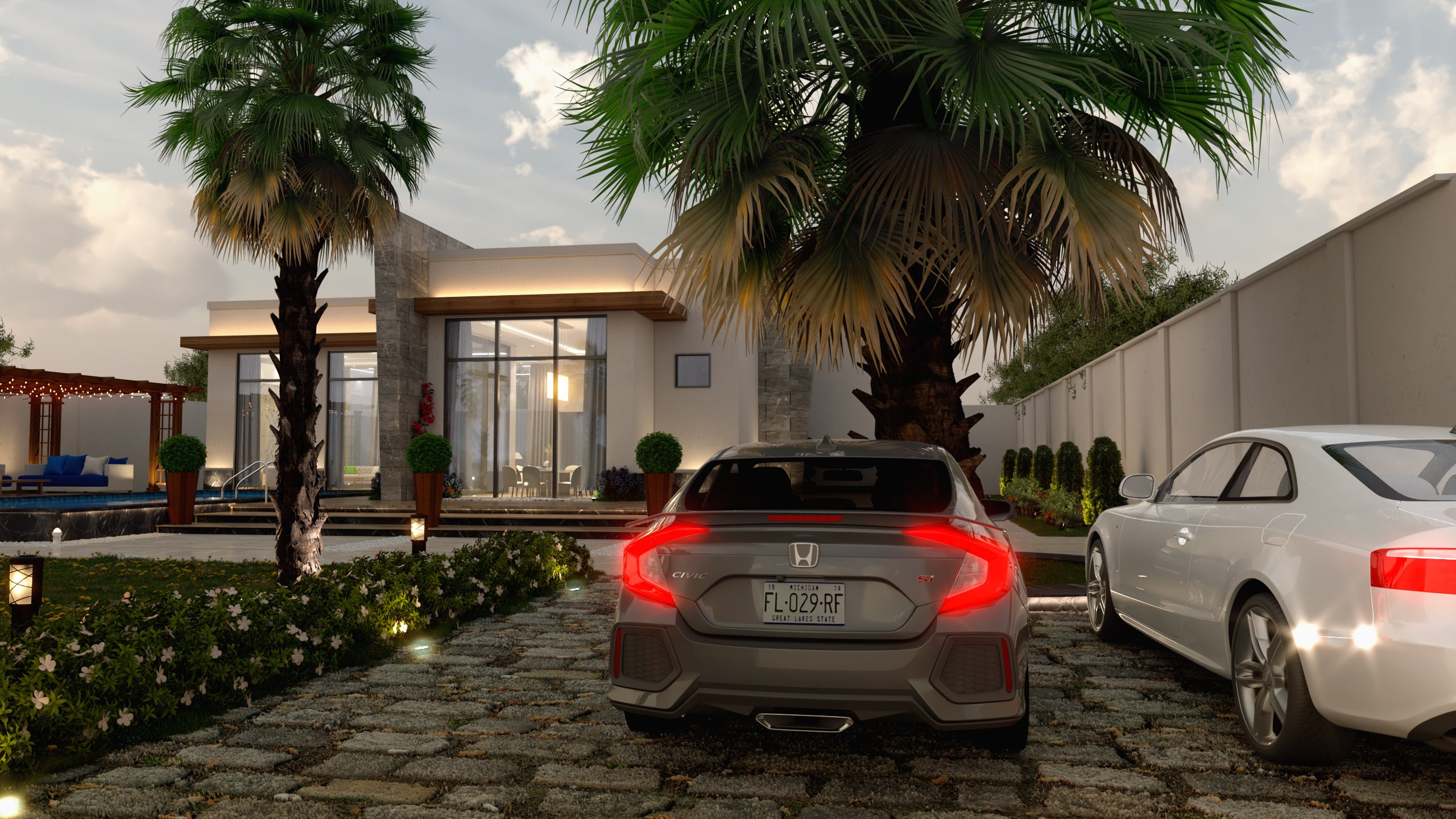 Modern Exterior Design Elevation Design 3d Realistic Home Desgin Etsy