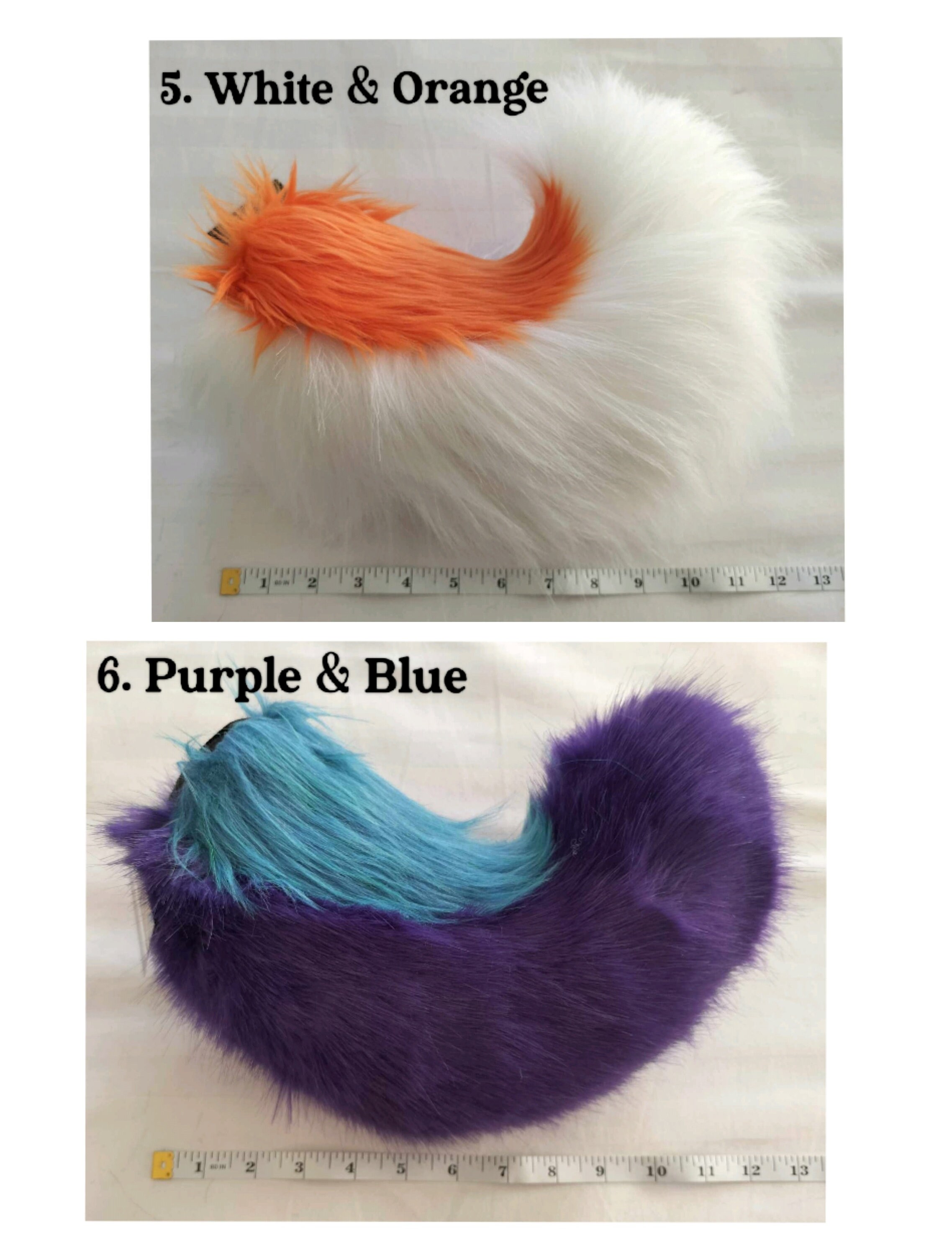 Two Tone Nub Tails. Fursuit Costume or Cosplay Tails. - Etsy Australia
