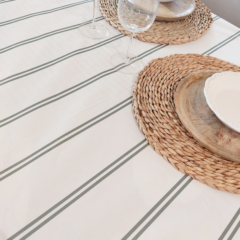 Striped Tablecloth - Etsy
