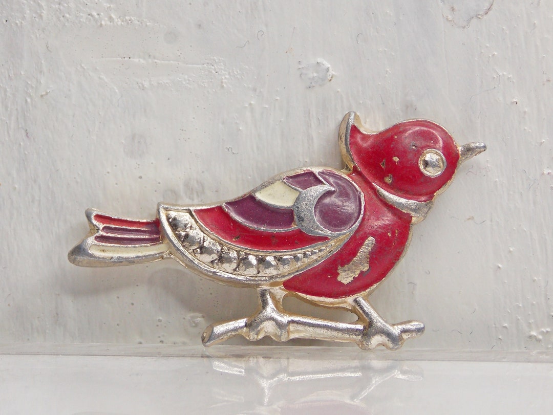Pin Bird, Cute Enamel Pin, Vintage Pin, Funny Bird, Childrens Pin - Etsy