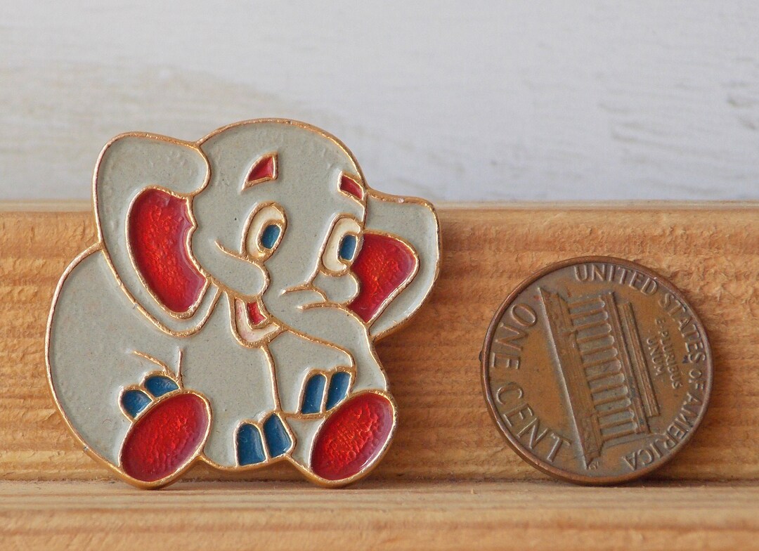 Elephant Pin Vintage Pin Childrens Pin Antique Badge - Etsy