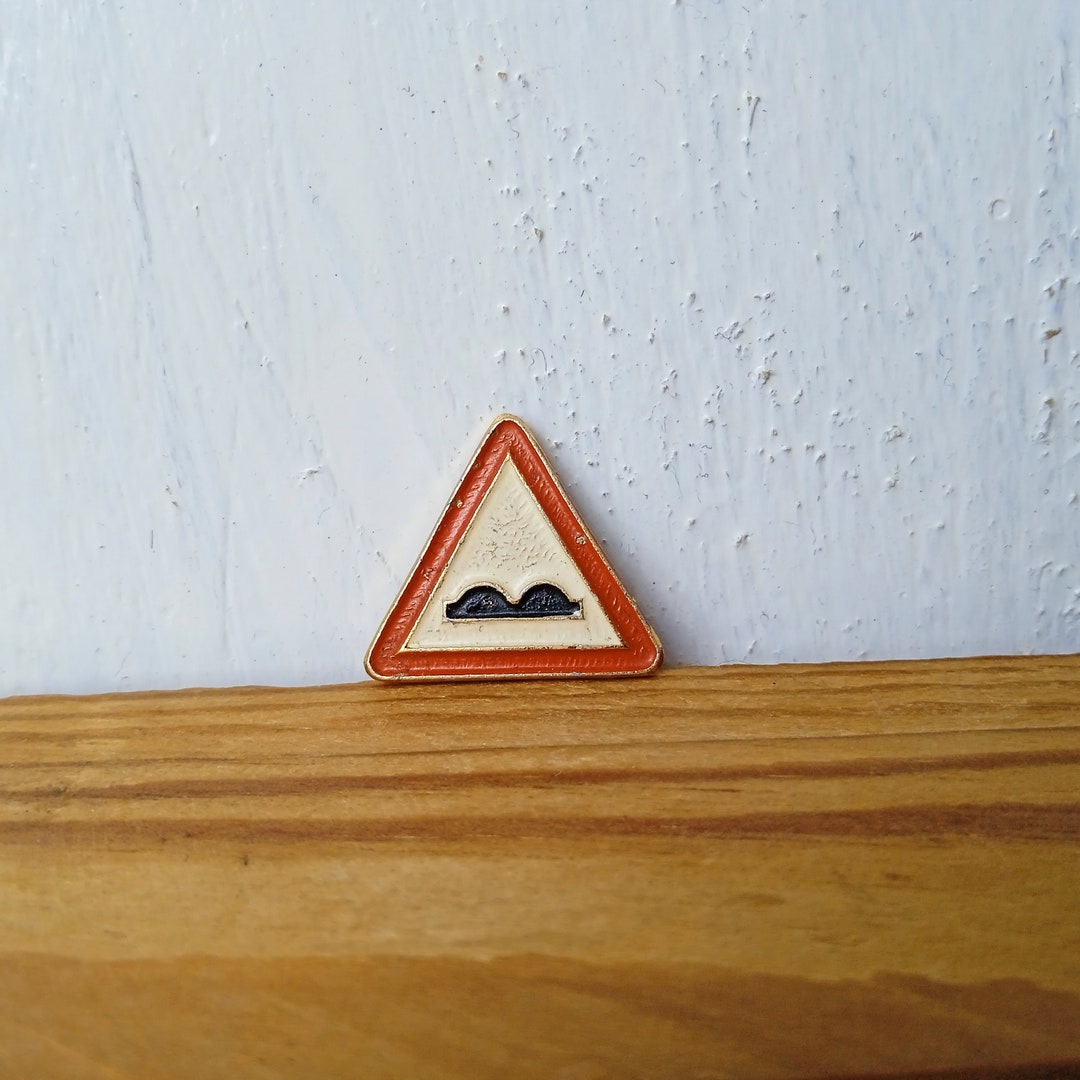 Pits Ahead Road Sign, Traffic Laws, Childrens Pin, Road Sign, Cute ...