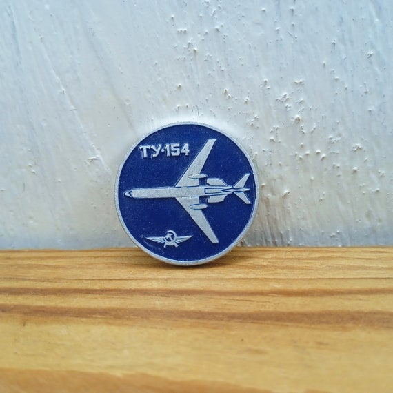 Vintage badge aircraft - TU-154, Airplane pin,Aviatio… - Gem