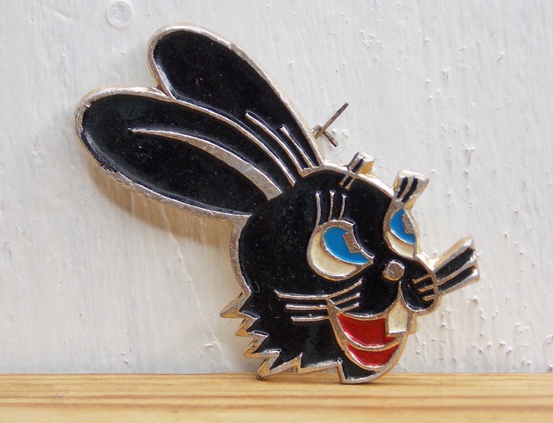 Soviet Pin Hare, Cartoon Character Wait for It, Childrens Pin, Vintage ...