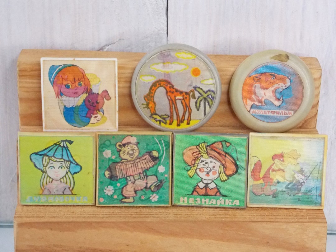 Childrens Pins Set 7 Pins Lenticular Pins Collectibles - Etsy UK