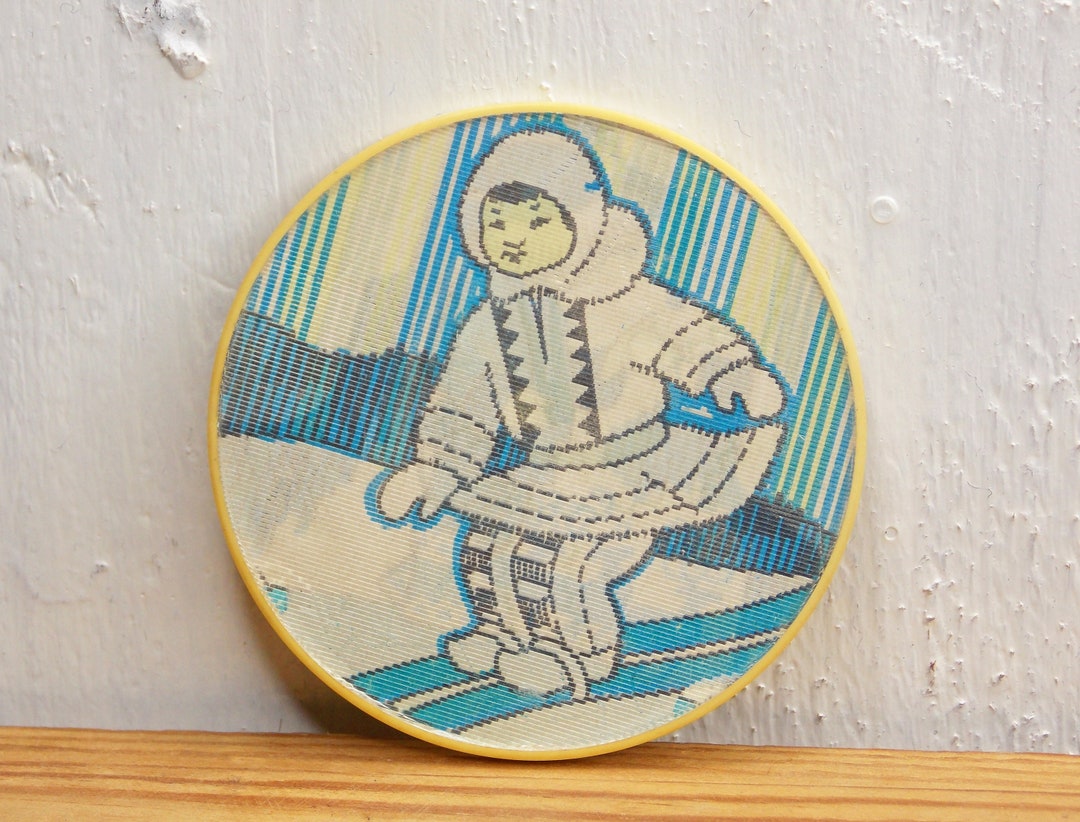 Skier Pin, Lenticular Pin, Sports Pin, Big Pin, Childrens Pin - Etsy