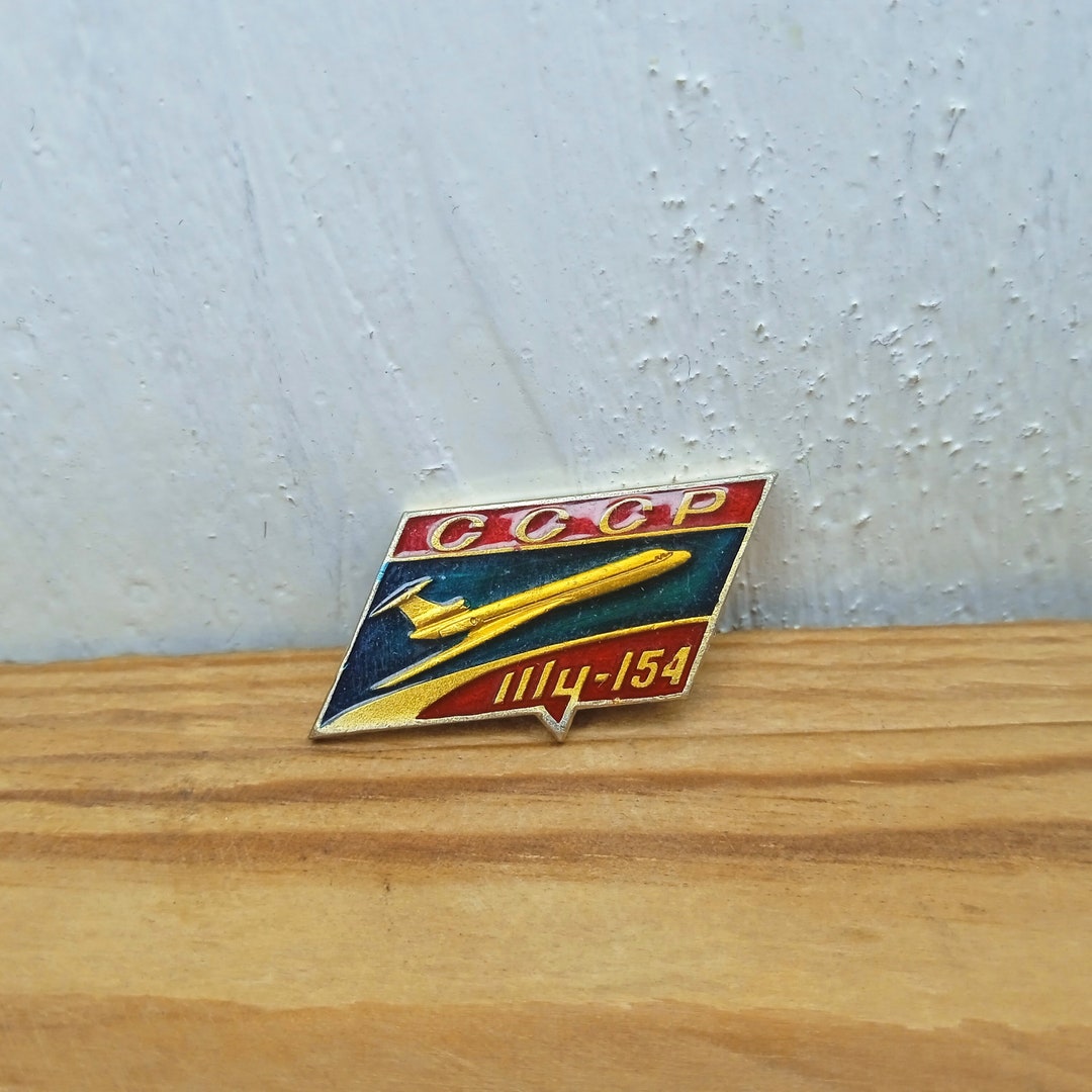 Vintage Badge Aircraft TU-154 Airplane Pin Aviation - Etsy