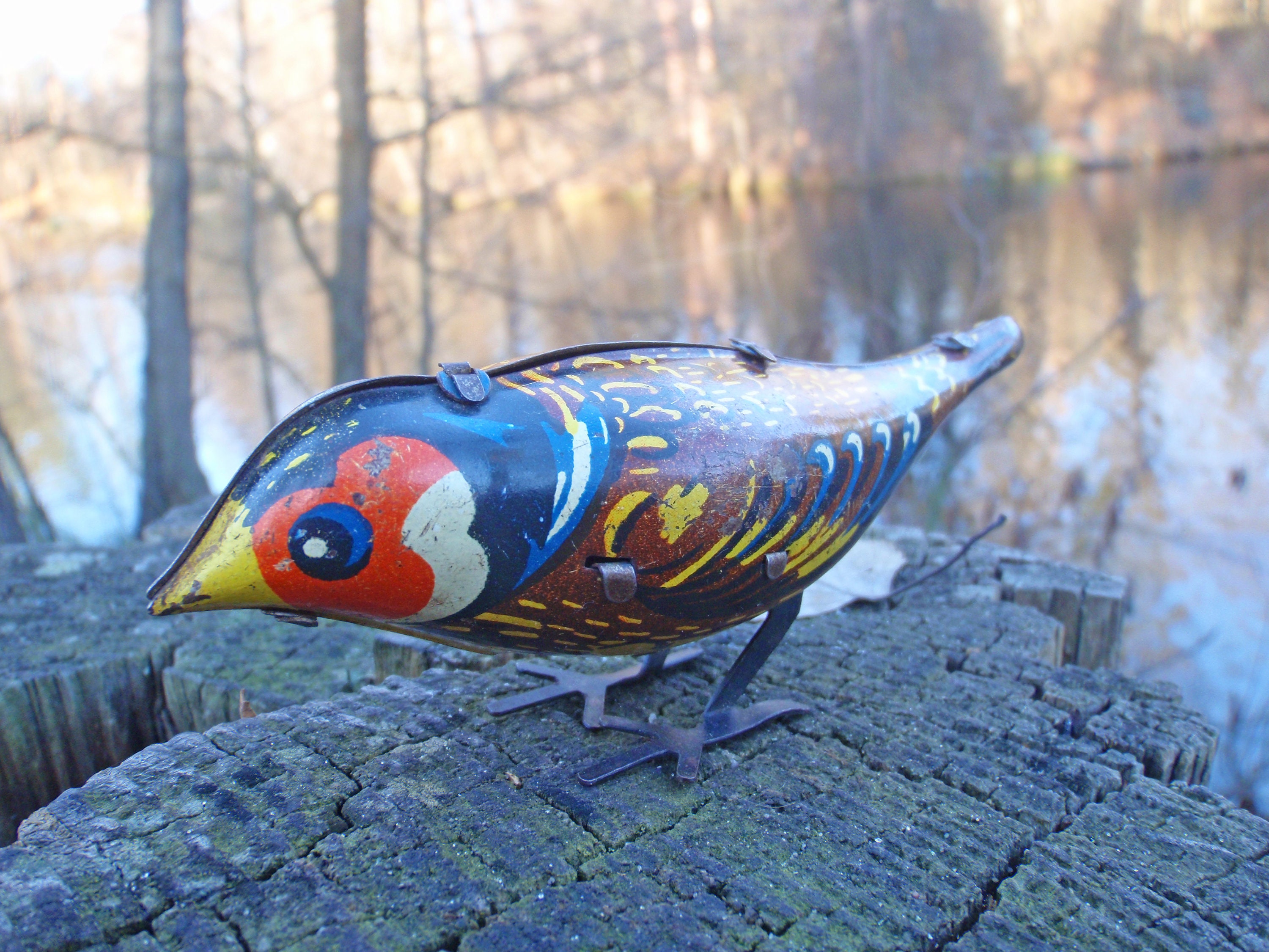 Clockwork Bird Rare Tin Toy Children's Mechanical Toy - Etsy