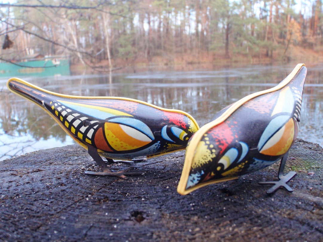 Vintage Clockwork Birds, Rare Mechanical Toy, Christmas Gift, Toy From ...