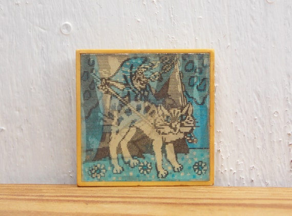 Rare Cat pin, Baba Yaga pin, Lenticular pin, Children… - Gem