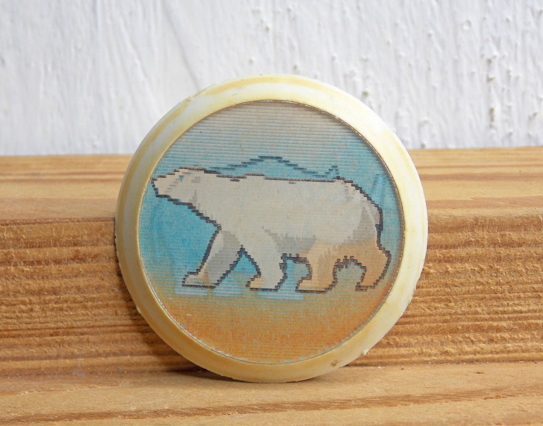 Lenticular Pin Polar Bear Pin Rhinoceros Pin Childrens Pin - Etsy