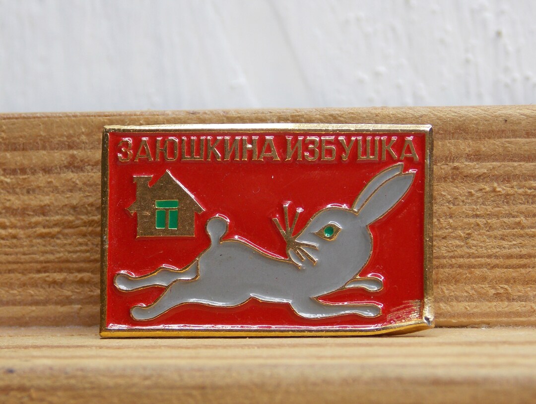 Childrens Pin, Hare House, Vintage Animal Pin, Funny Bunny. - Etsy
